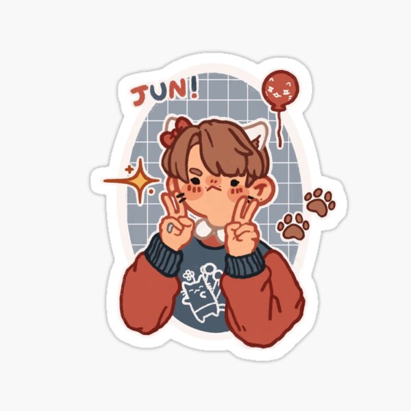 "JUN !" Sticker for Sale by teddiorsa | Redbubble