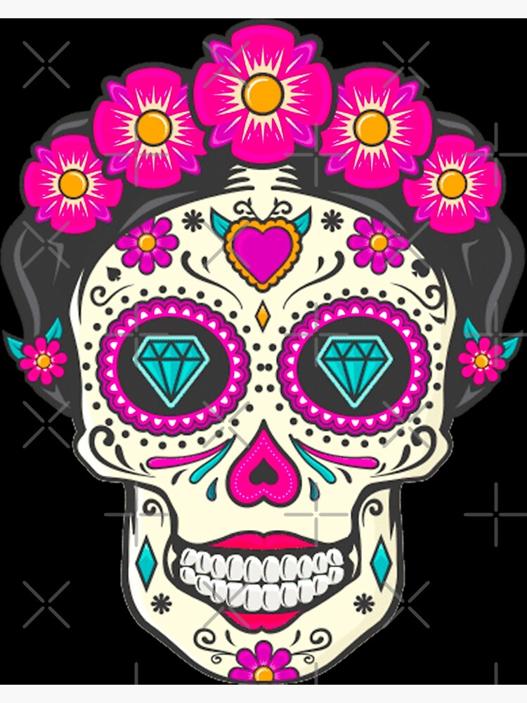 "Female Sugar Skull" Poster for Sale by ryaneliz91 | Redbubble
