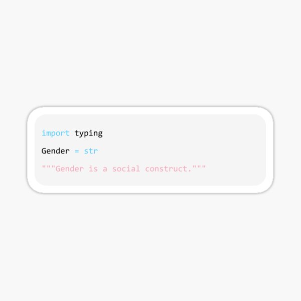 Gender Is A String Python Transgender Sticker For Sale By Petra the gender-is-a-string-python-transgender-sticker-for-sale-by-petra-the