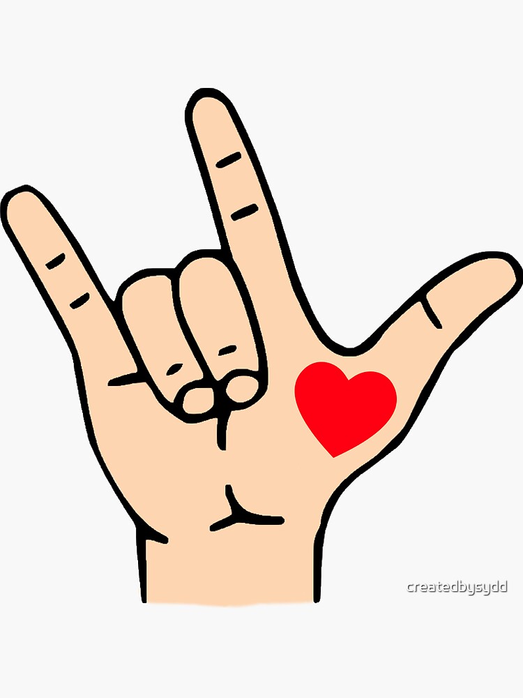 "asl i love you " Sticker for Sale by sydnirotenberg | Redbubble