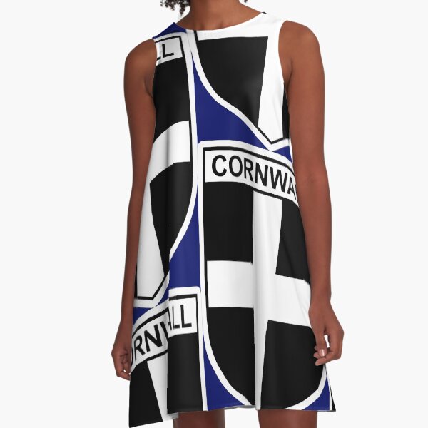 "Cornish Flag Gifts, Stickers and Products (N)" A-Line Dress for Sale ...