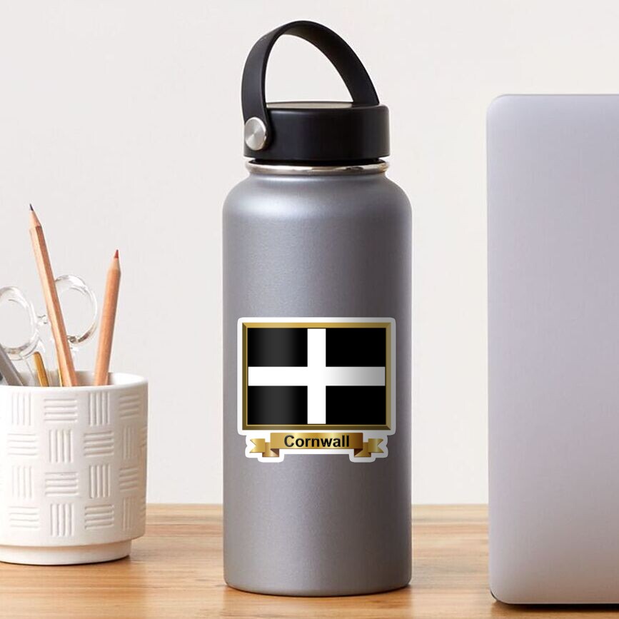 "Cornish Flag Gifts, Stickers and Products (N)" Sticker by mpodger ...