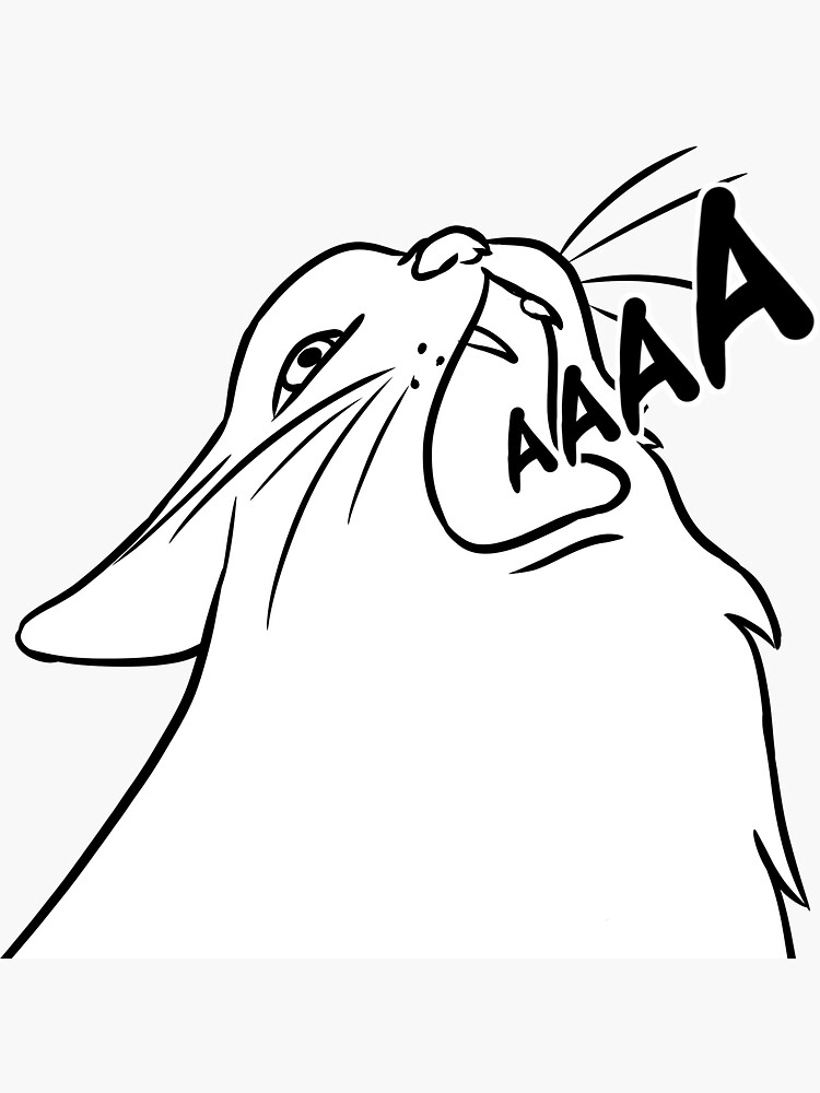 Pegatina «Gato gritando aaaa meme» de Kyubell-rsj | Redbubble