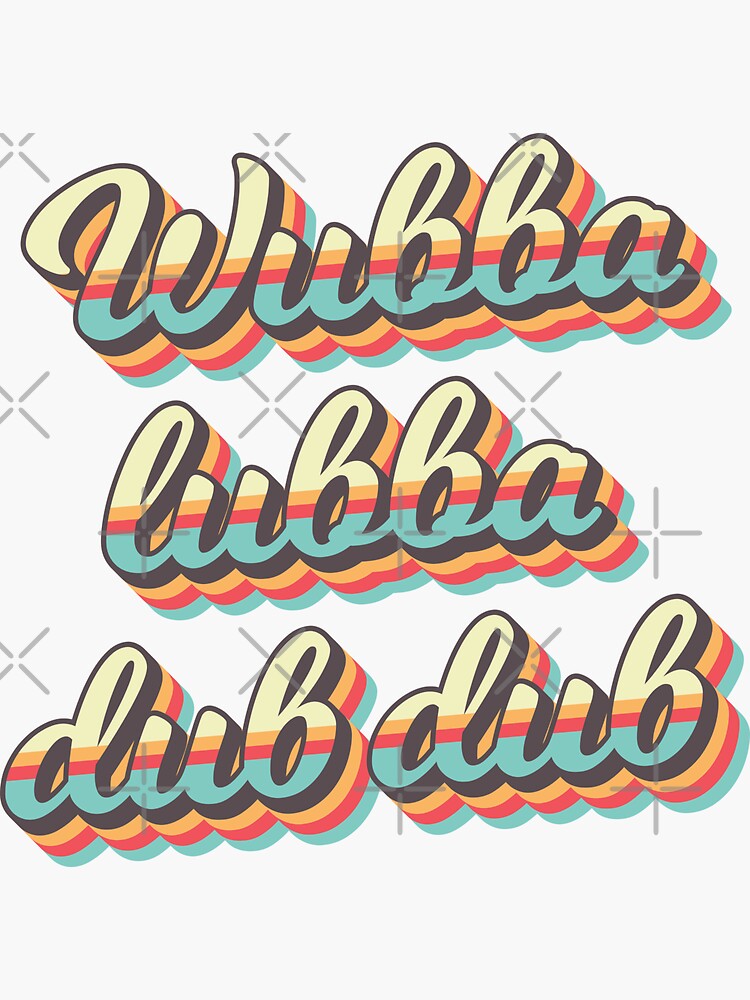 "Wubba lubba dub dub - 70's Retro Style" Sticker for Sale by ...