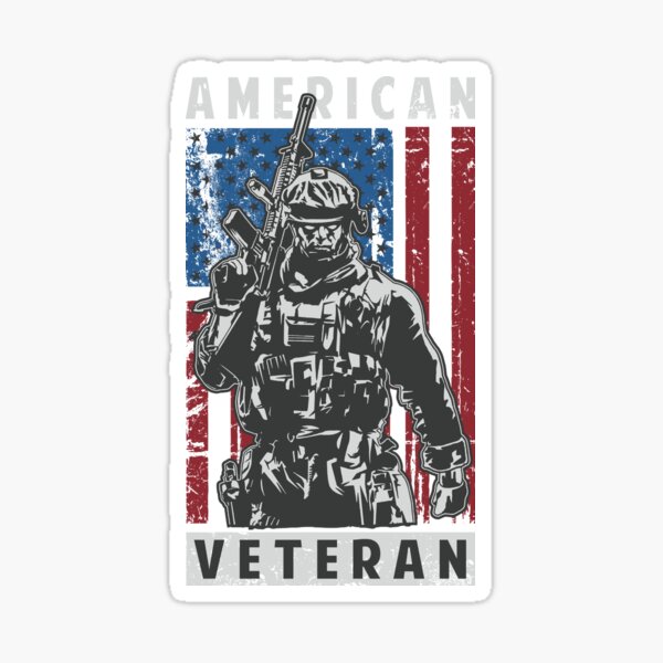 "American Veteran - USA ARMY" Sticker for Sale by reflectionsart ...