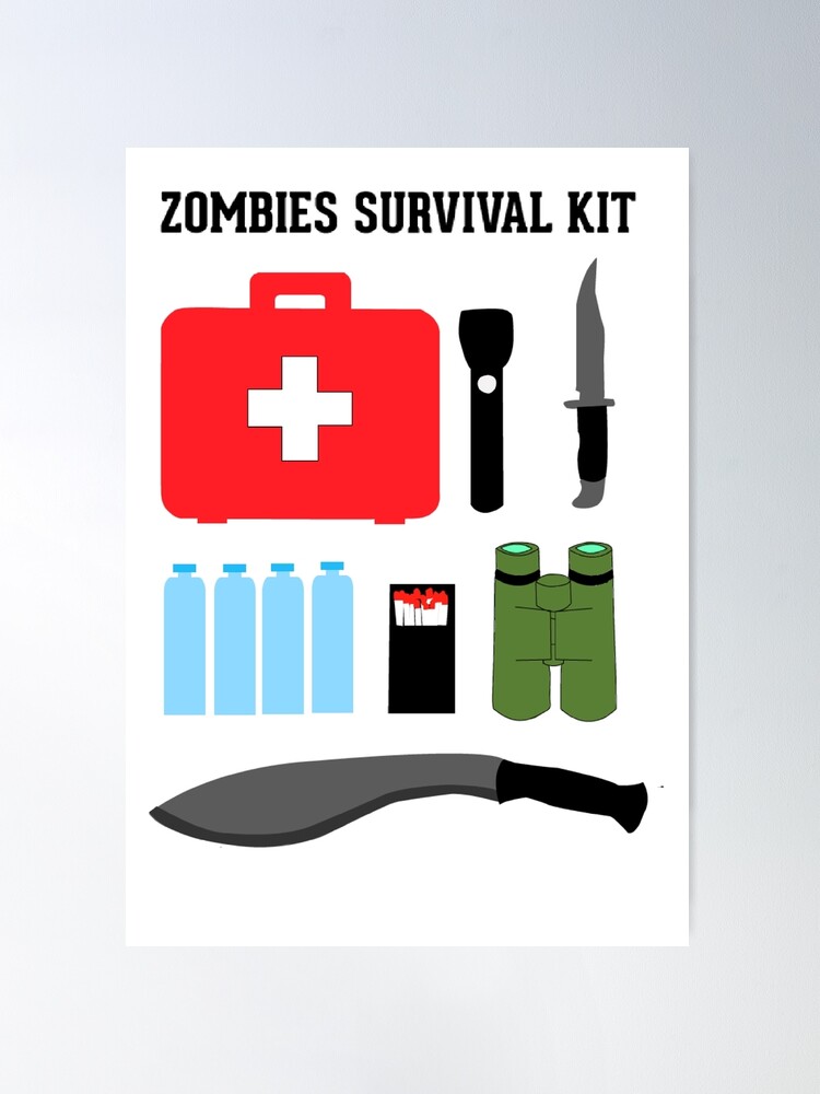 Zombie Survival Kit Labels