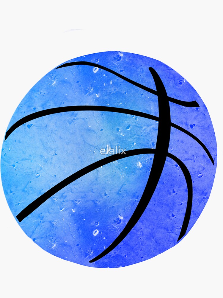 "Blue basketball sticker" Sticker for Sale by elalix | Redbubble