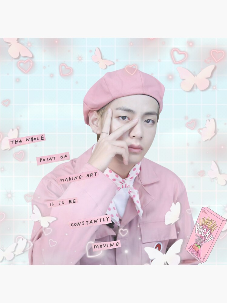 "BTS V Cute" Sticker by brookbrook95 | Redbubble