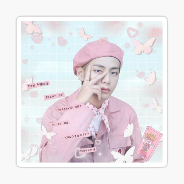 "BTS V Cute" Sticker by brookbrook95 | Redbubble