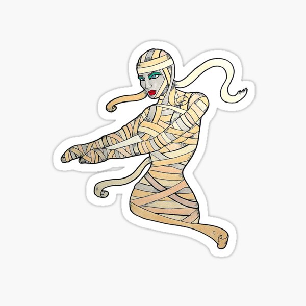 "Lady Mummy " Sticker for Sale by Tatty-B | Redbubble