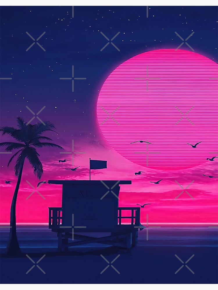 "Outrun Sunset Retro California" Art Print for Sale by frigamribe88 ...