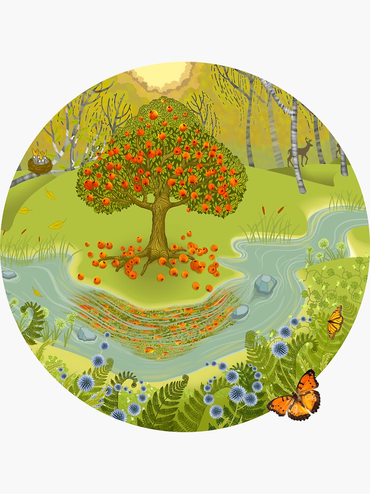 "Magic forest" Sticker by Ruta | Redbubble