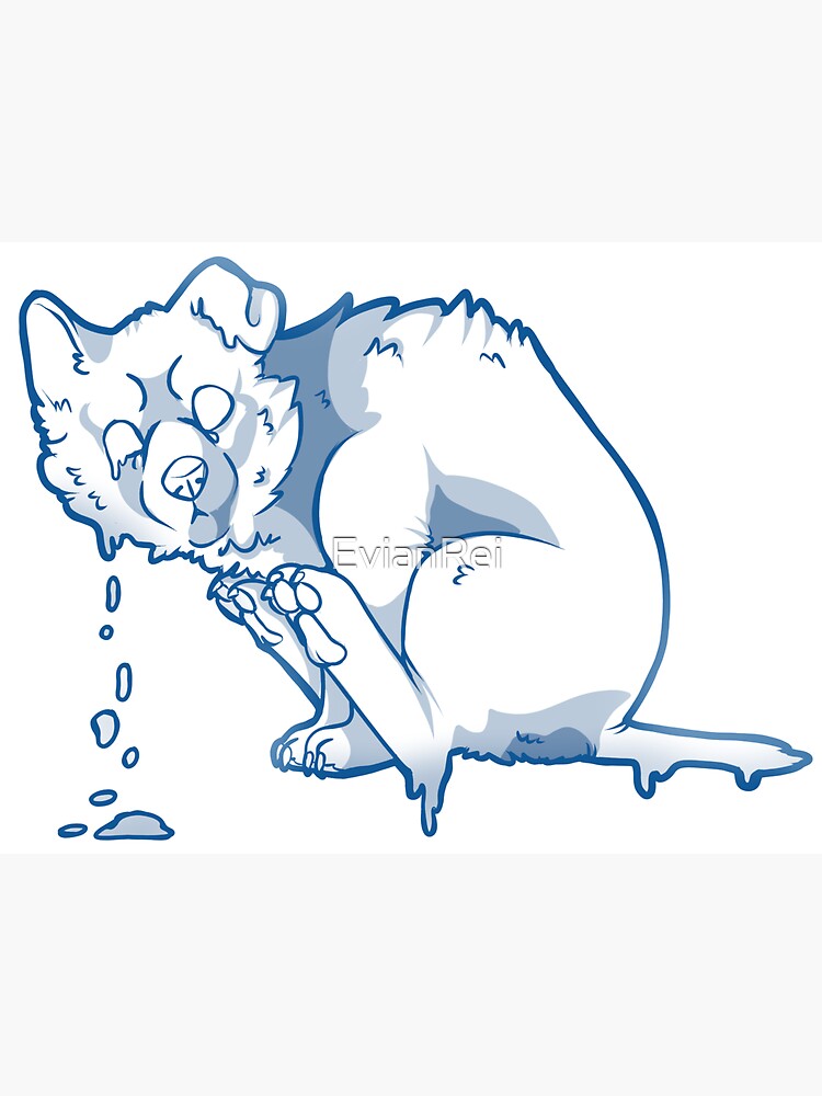 "Melting Dog" Sticker for Sale by EvianRei | Redbubble