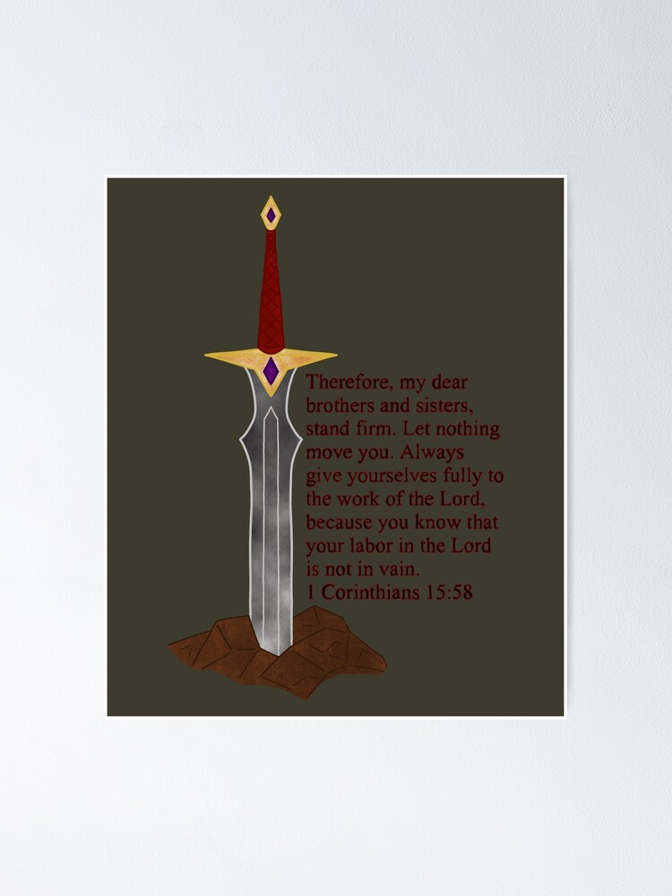 "Corinthians Sword " Poster for Sale by Creepertime172 | Redbubble