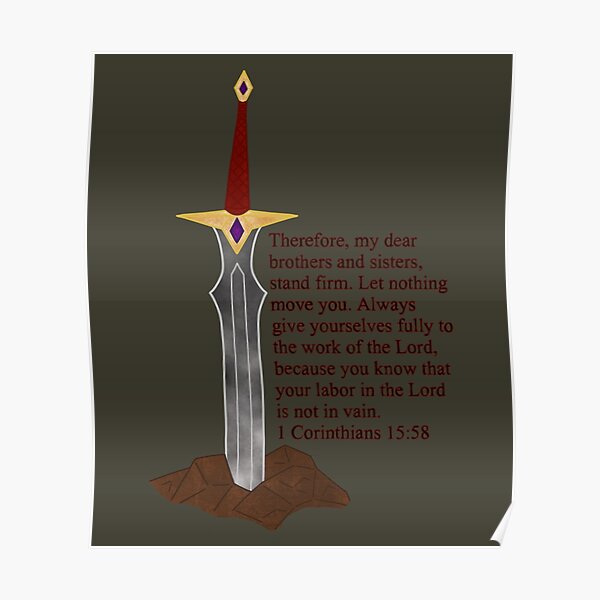 "Corinthians Sword " Poster for Sale by Creepertime172 | Redbubble
