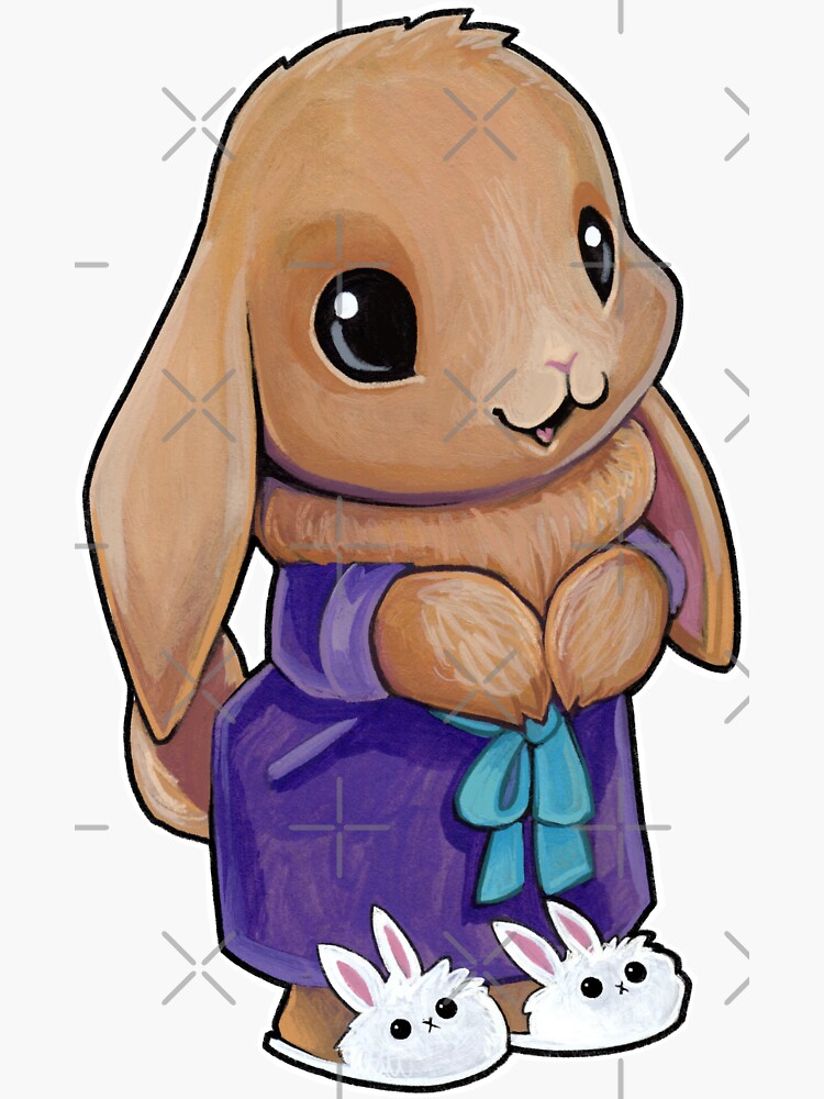 "Marigold bunny" Sticker for Sale by ArtOfBianca | Redbubble