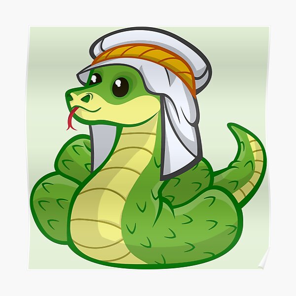 Happy Kawaii Snake Posters | Redbubble
