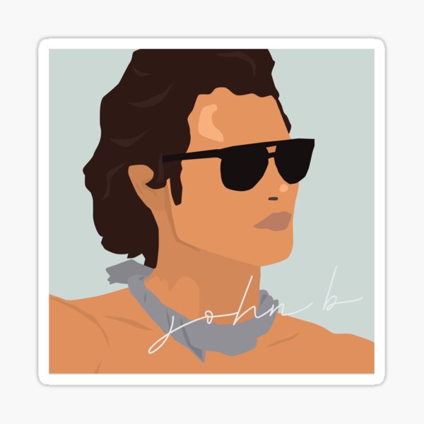 "John B from Outer Banks" Sticker by mjpeticolas | Redbubble