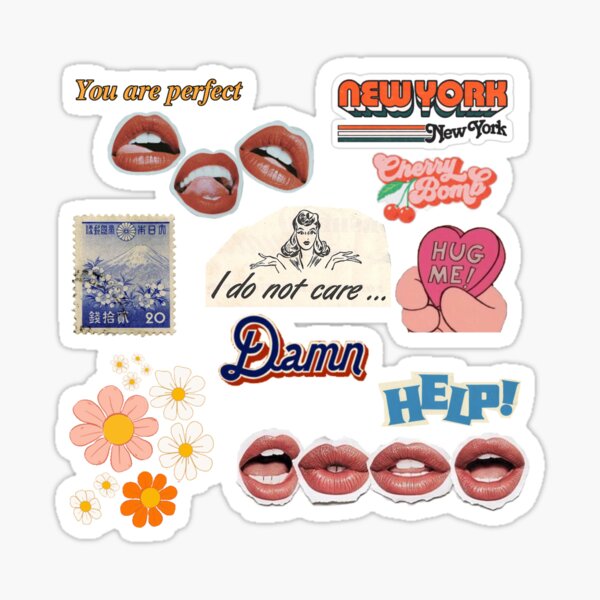 "Retro pack 2" Sticker by Koidesigns | Redbubble