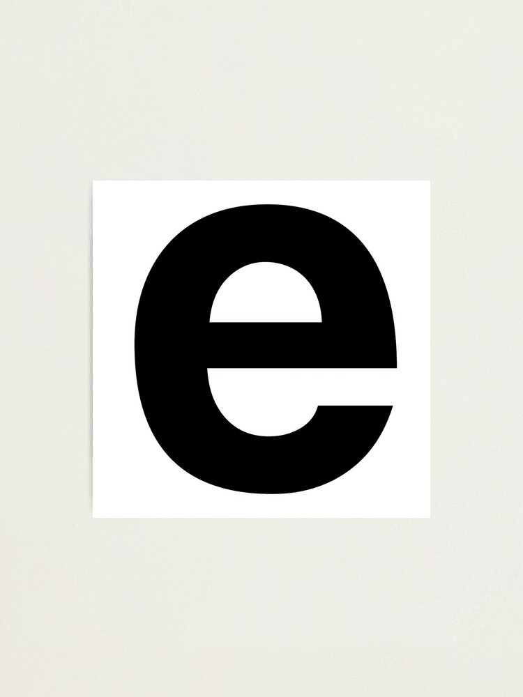 "letter E english black lowercase" Photographic Print for Sale by ...