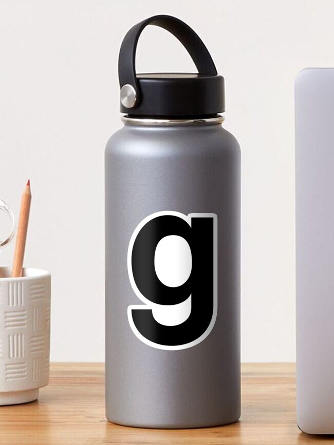 "letter G english black lowercase" Sticker for Sale by cheetomask ...