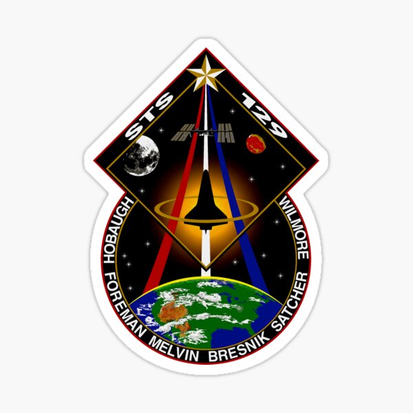 "STS-129 Mission Logo" Sticker for Sale by Quatrosales | Redbubble