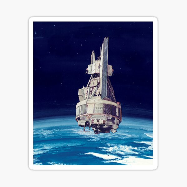 "Nasa Nimbus 3" Sticker for Sale by StormApparel | Redbubble