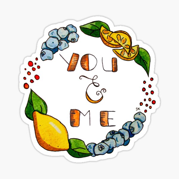 "You and Me" Sticker for Sale by sidneybriarts | Redbubble