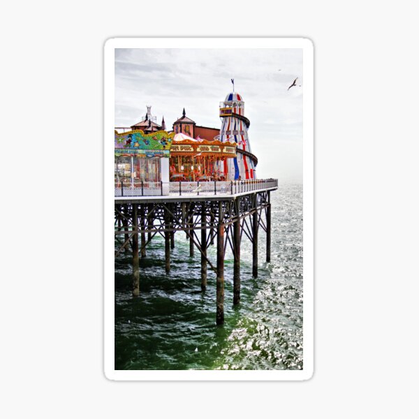 "Brighton pier" Sticker by Asrais | Redbubble