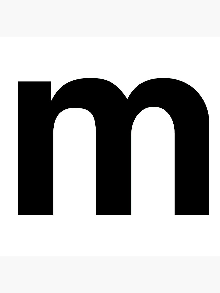 "letter M english black lowercase" Art Print for Sale by cheetomask ...