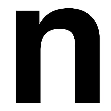 "letter N english black lowercase" Sticker for Sale by cheetomask ...