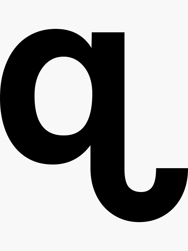 "letter Q english black lowercase" Sticker for Sale by cheetomask ...