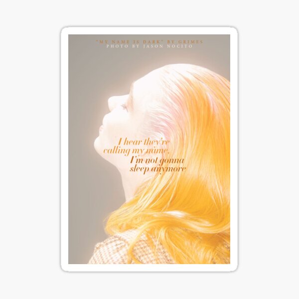 "GRIMES" Sticker by ievelna | Redbubble