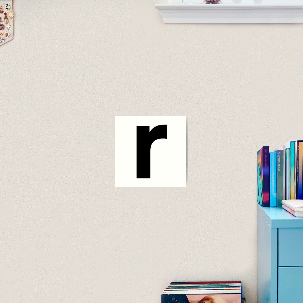 "letter R english black lowercase" Art Print for Sale by cheetomask ...