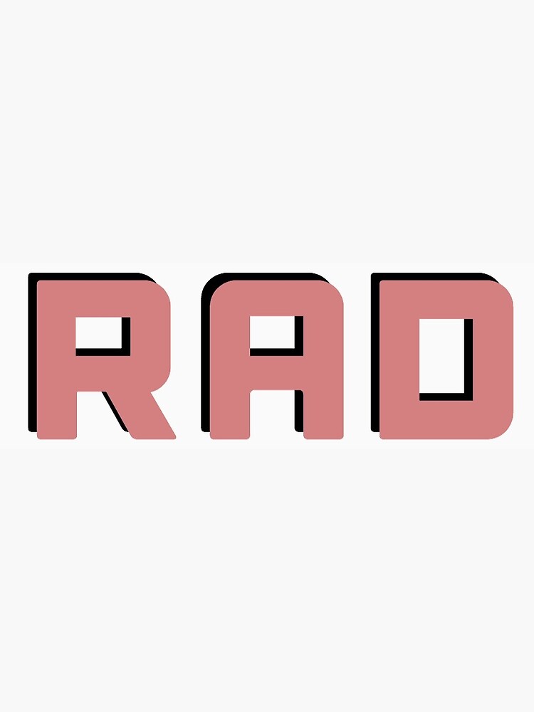 "Rad" Sticker for Sale by scretors | Redbubble