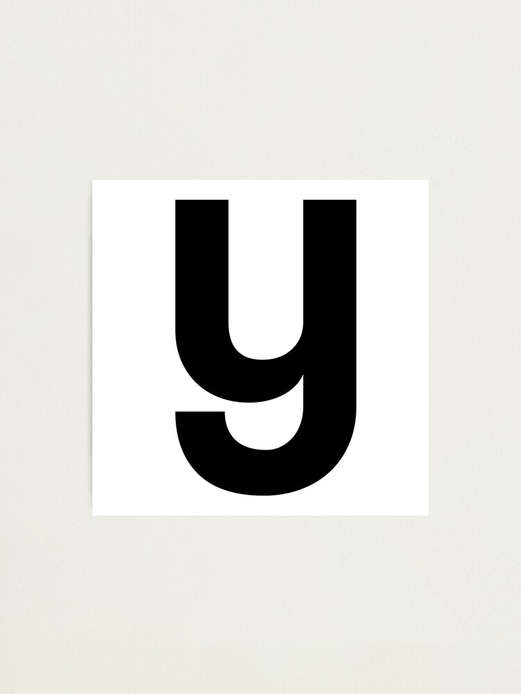 "letter Y english black lowercase" Photographic Print for Sale by ...