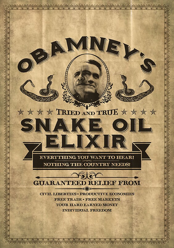 "Obamney's Tried and True Snake Oil Elixir" by M Dean Jones | Redbubble