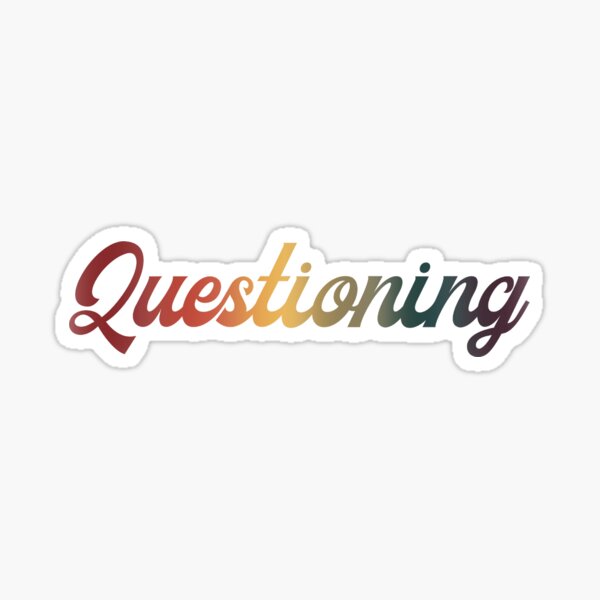 "Label Me (Questioning)" Sticker by Pegasaurus-Rex | Redbubble