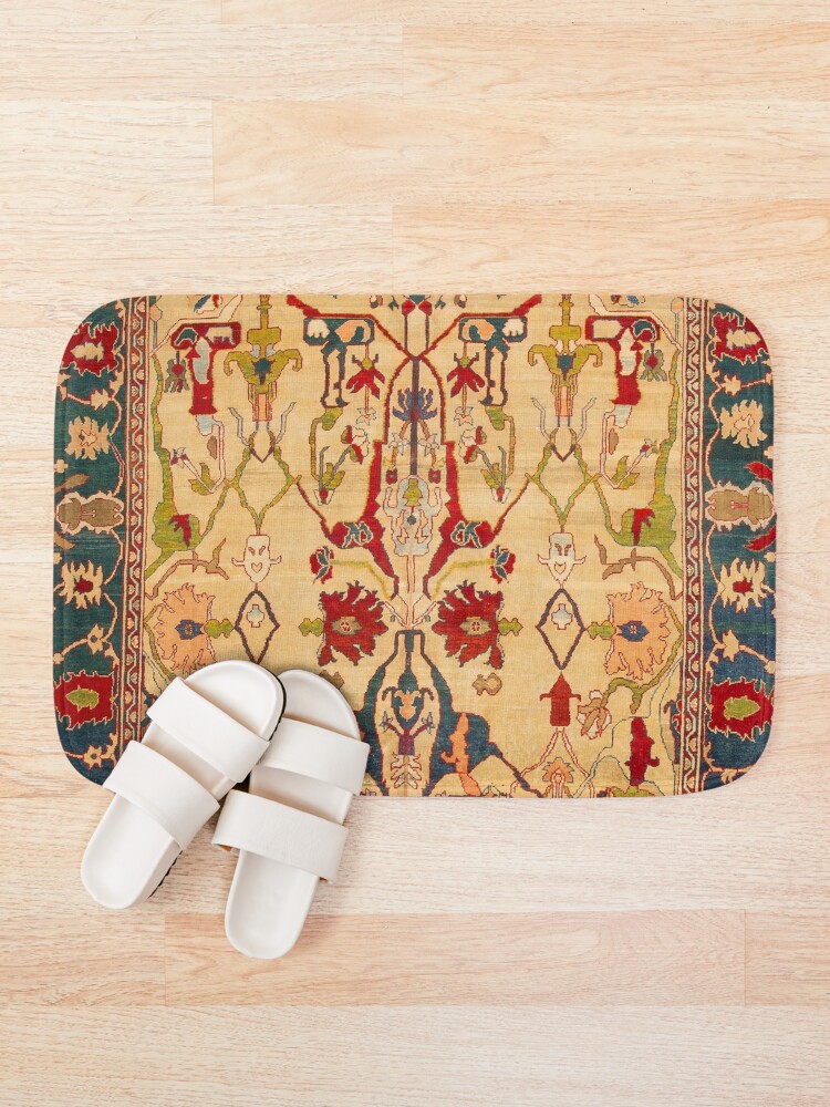 "Heriz Antique Persian Rug Print" Bath Mat by bragova | Redbubble