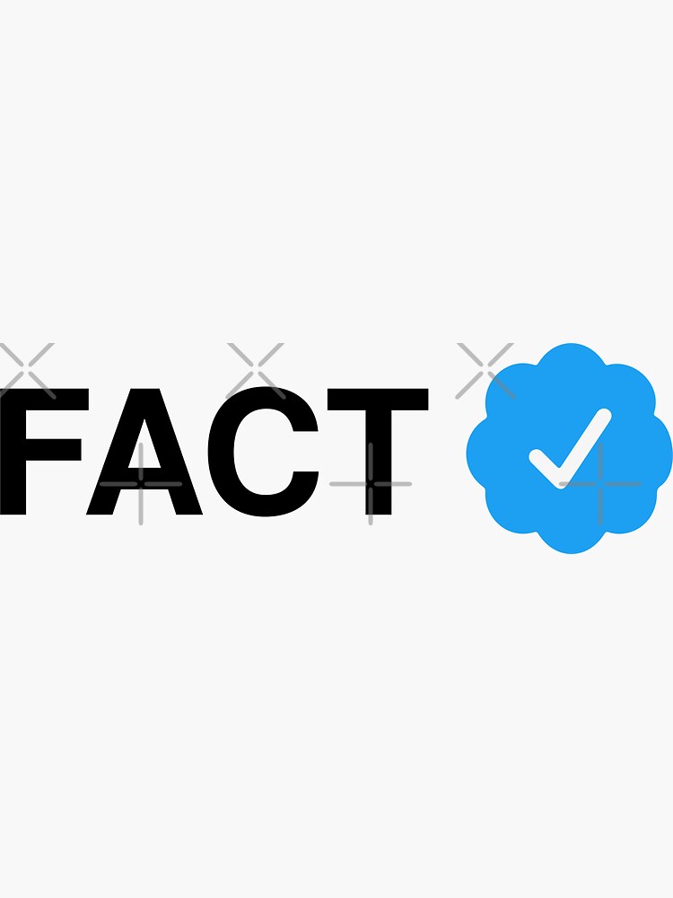 "Fact Check Verified Blue Tick Black Text" Sticker by Screenprint ...