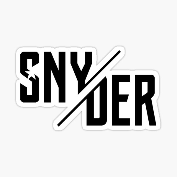 "Snyder Cut Diagonal Line With Black Offset Text" Sticker by ...
