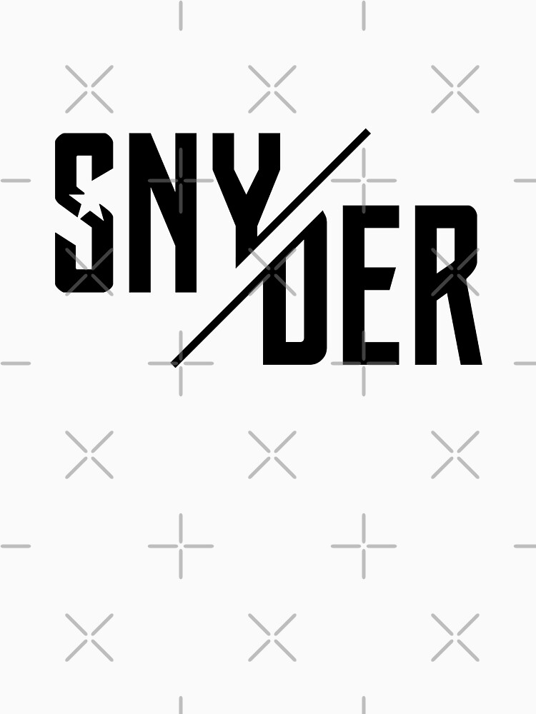 "Snyder Cut Diagonal Line With Black Offset Text" T-shirt for Sale by ...