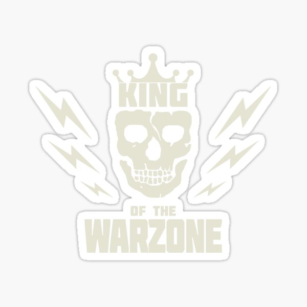 "WARZONE - KING" Sticker by AllTheDesigns | Redbubble