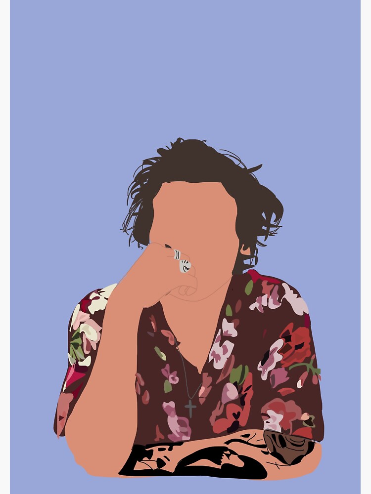 "Harry Styles Floral Shirt Stikcer" Sticker by hdhami | Redbubble