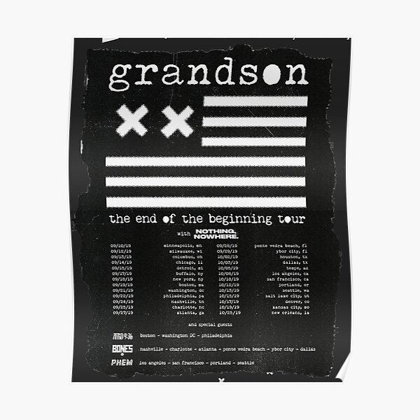 "Grandson Band Tour Shirt" Poster for Sale by Awoody76 | Redbubble