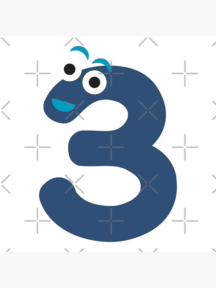 "cartoon number 3" Poster for Sale by kim tang | Redbubble