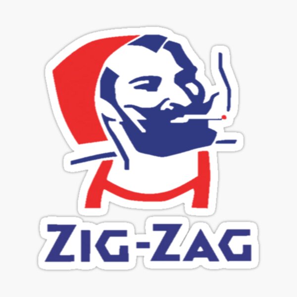 "Famous retro vintage zig zag logo " Sticker by pneuf | Redbubble