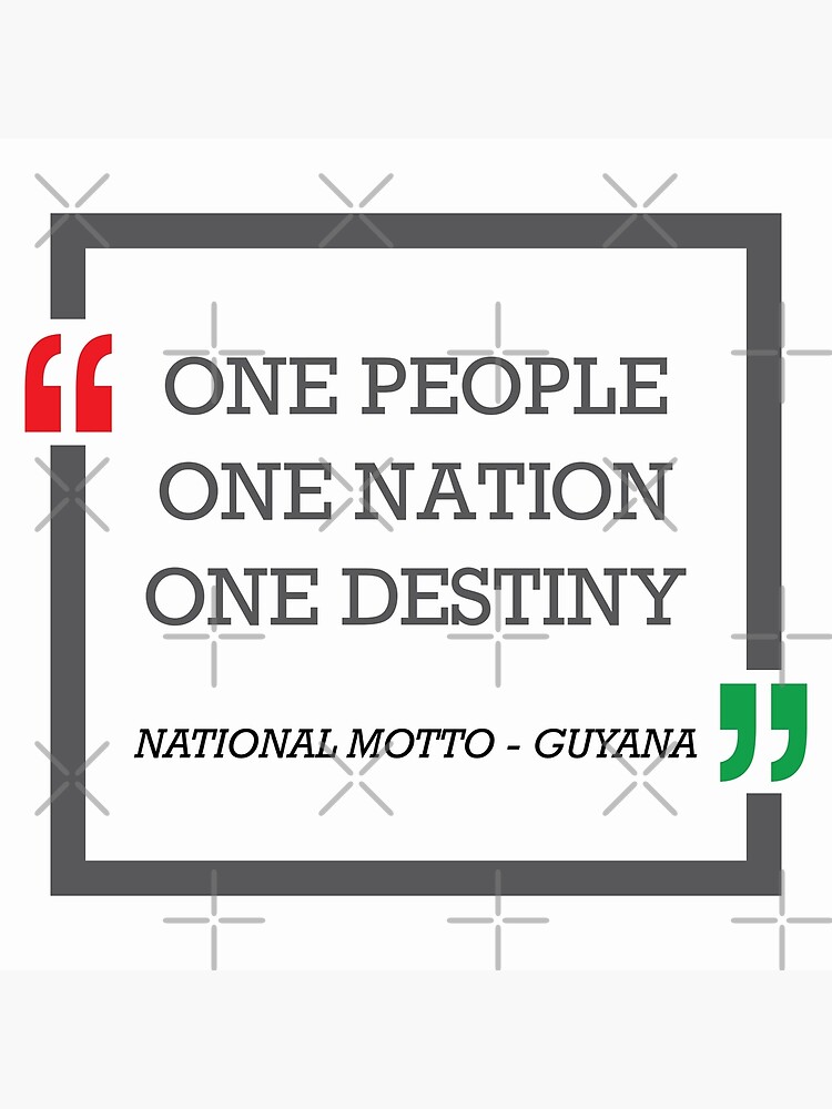 "Guyana National Motto" Poster for Sale by identiti | Redbubble