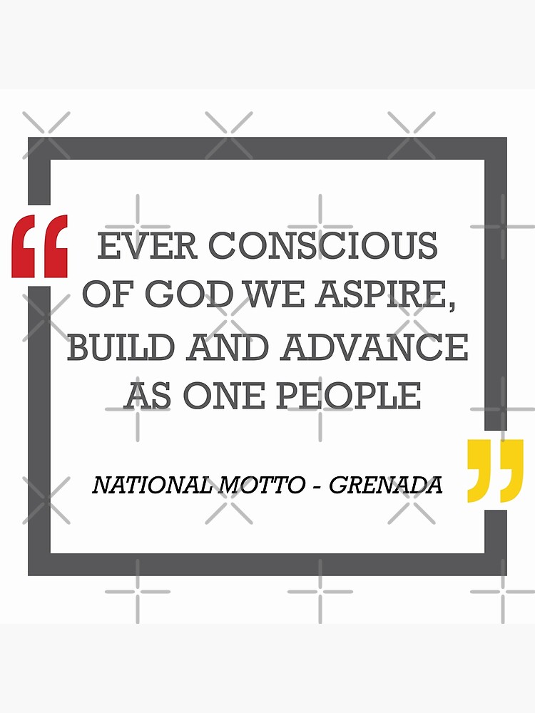 "Grenada National Motto" Canvas Print by identiti | Redbubble
