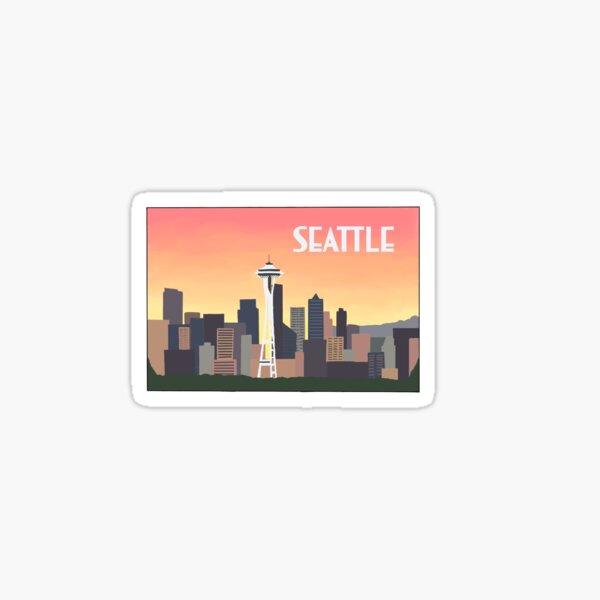 "seattle " Sticker by juliaylin | Redbubble
